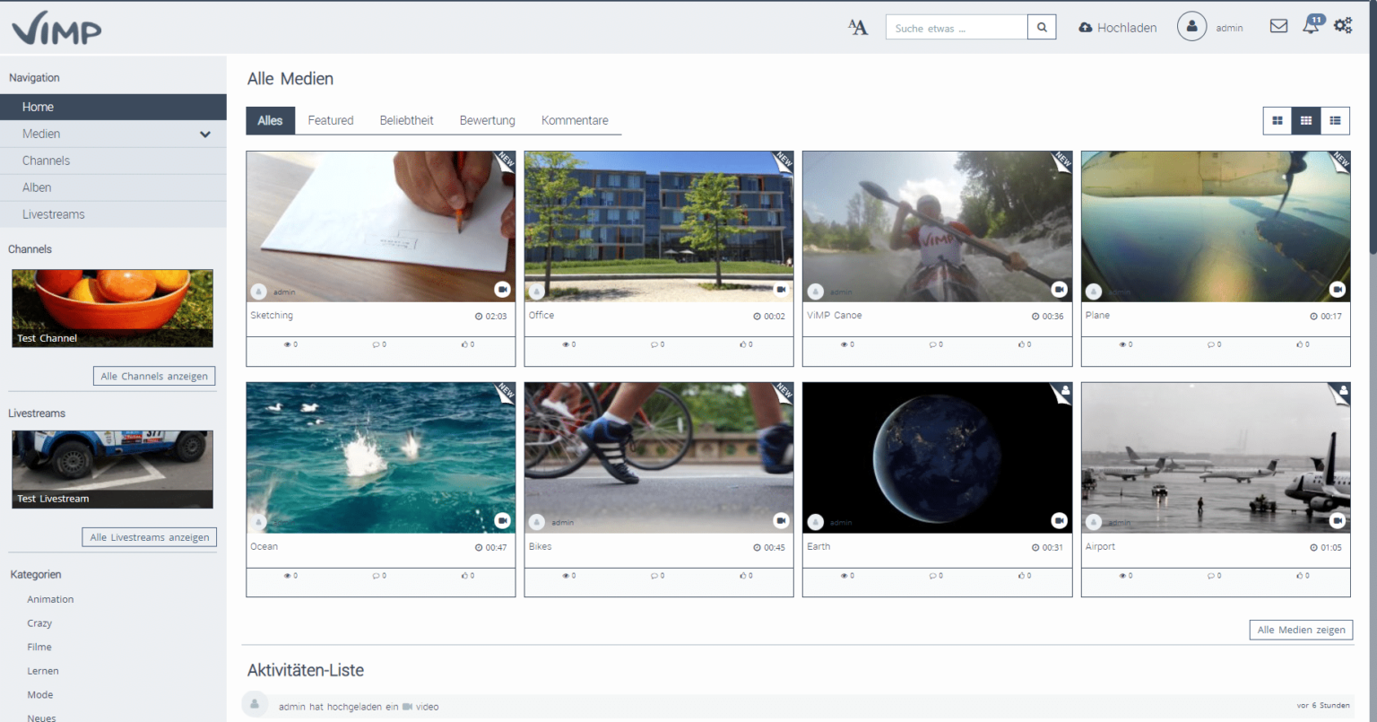 Videoplattform & Player für Unternehmen und Bildung | VIMP