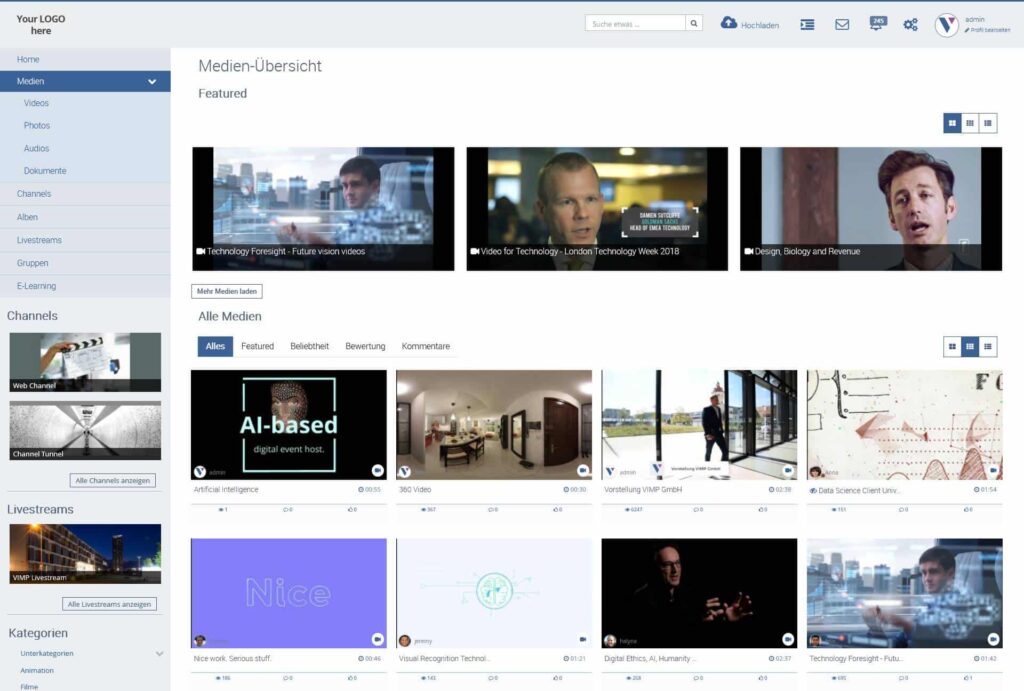 Videoportal & Player Lösungen für Behörden | VIMP